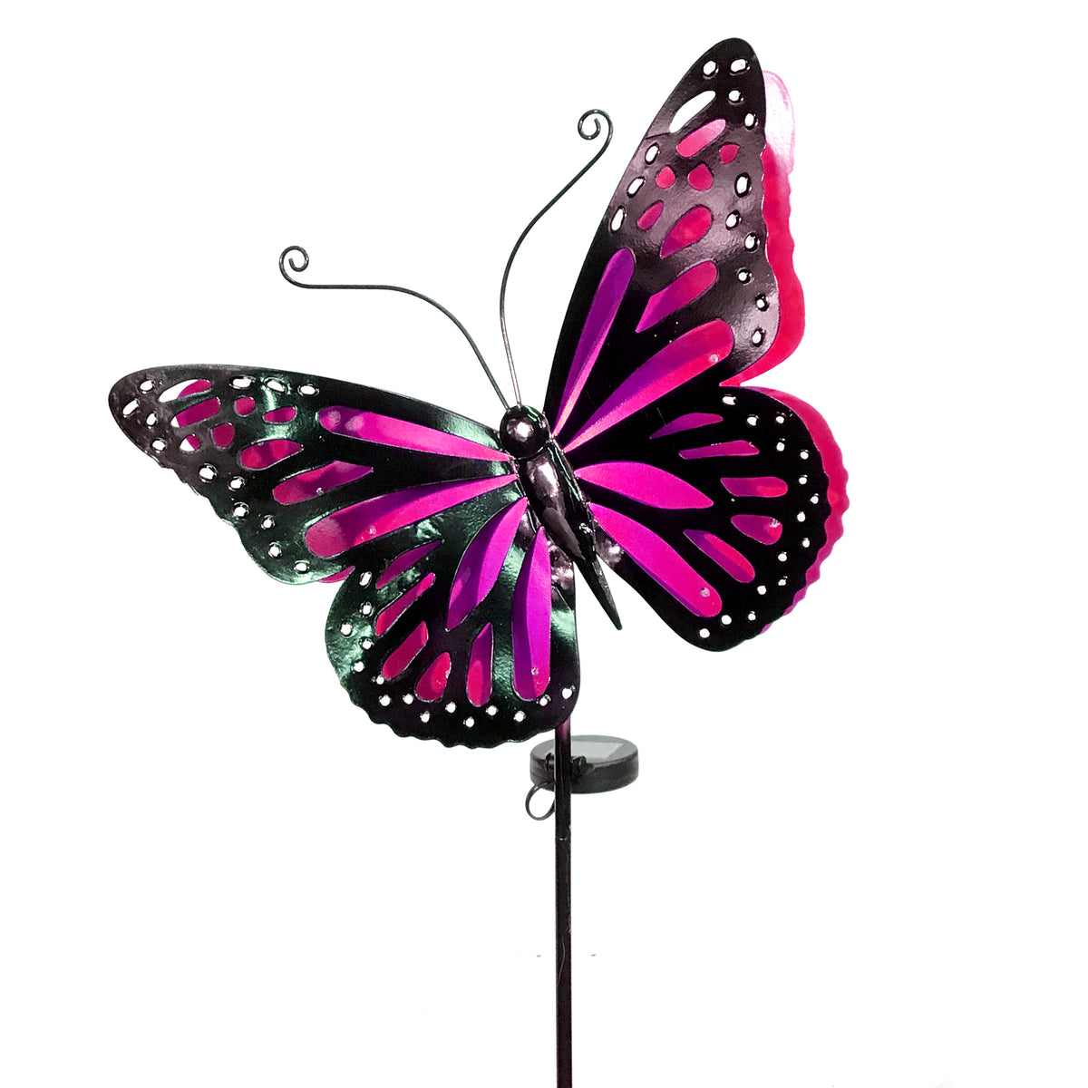Pink Butterfly Solar Stake – Floral Acres Greenhouse & Garden Centre