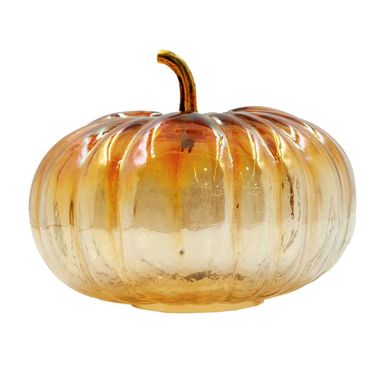Glass Amber Pumpkin – Floral Acres Greenhouse & Garden Centre