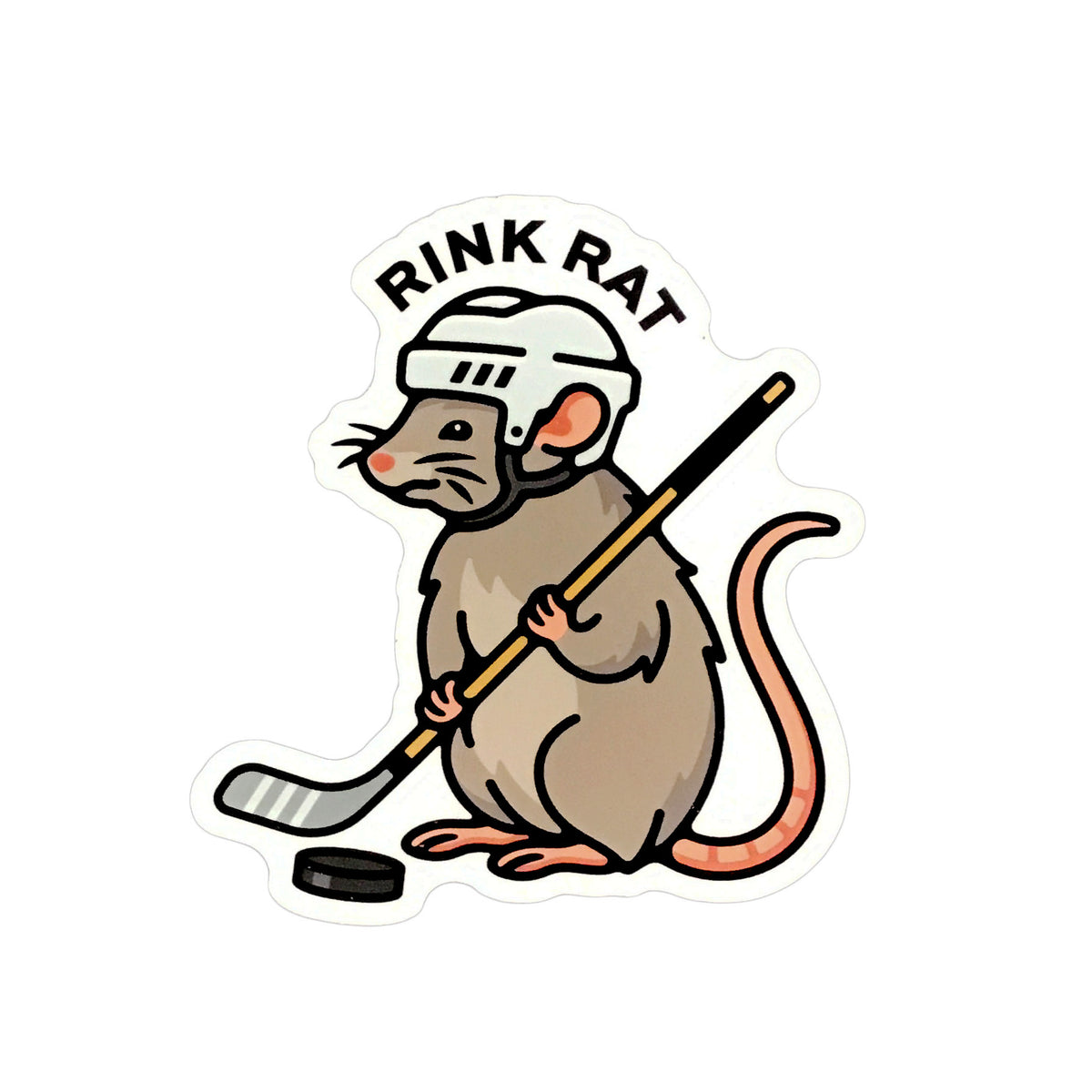 Sticker, 3in, Rink Rat – Floral Acres Greenhouse & Garden Centre