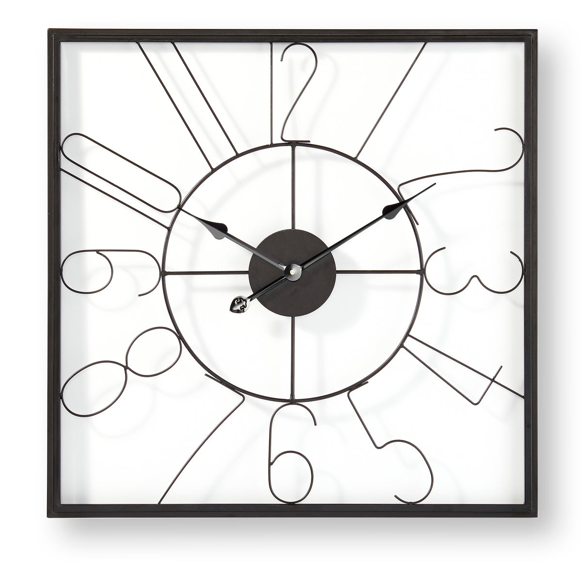 Black Metal Square Outdoor Wall Clock – Floral Acres Greenhouse ...