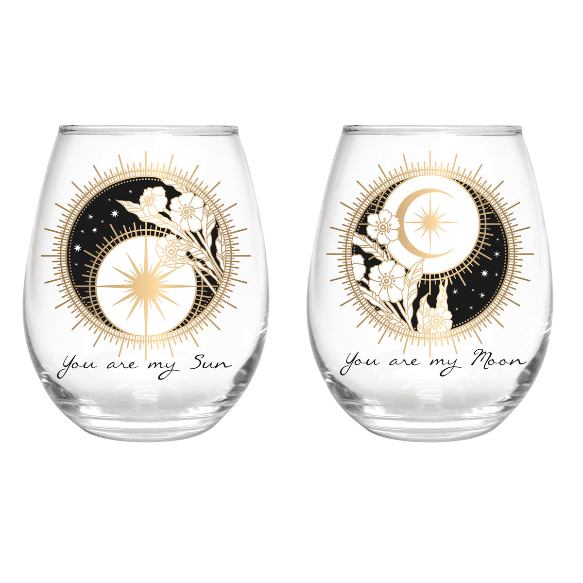 You Are My Sun/Moon Wine Glass Set of 2 – Floral Acres Greenhouse ...